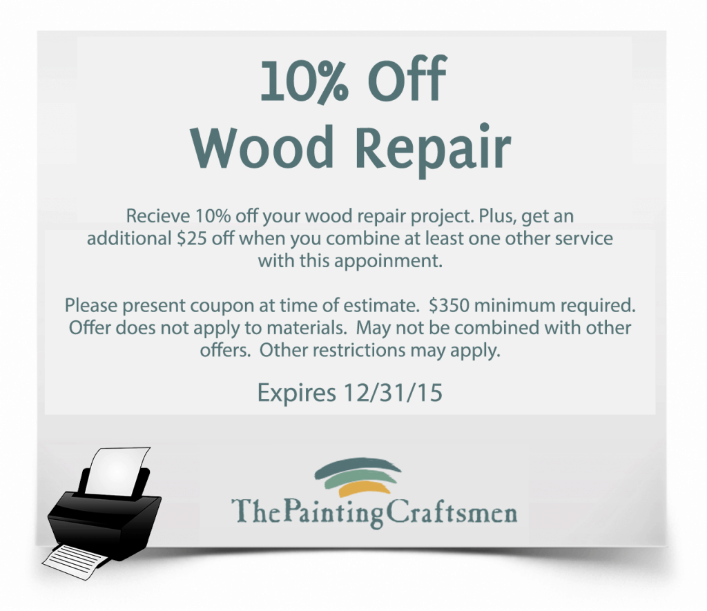 The Painting Craftsmen TPC-Wood-Repair-Coupon | The Painting Craftsmen
